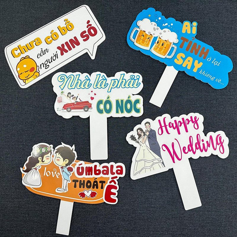 Hashtag cầm tay đám cưới - CÔNG TY CỔ PHẦN IN AN NHÂN